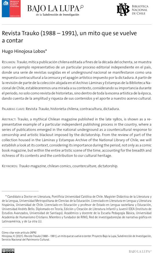 Revista Trauko (1988 – 1991), un mito que se vuelve a contar ...